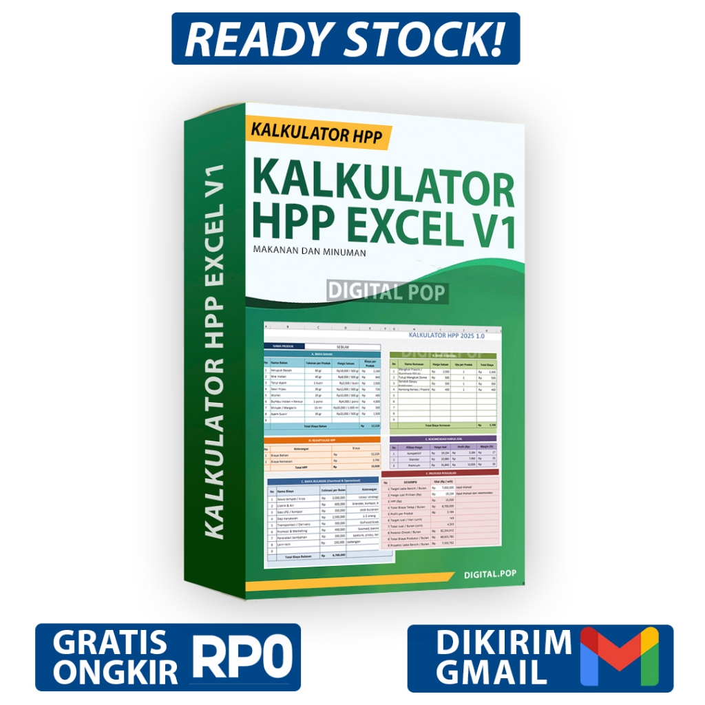 Jual Kalkulator HPP Excel 2025 - Usaha Makanan dan Minuman - Aplikasi ...