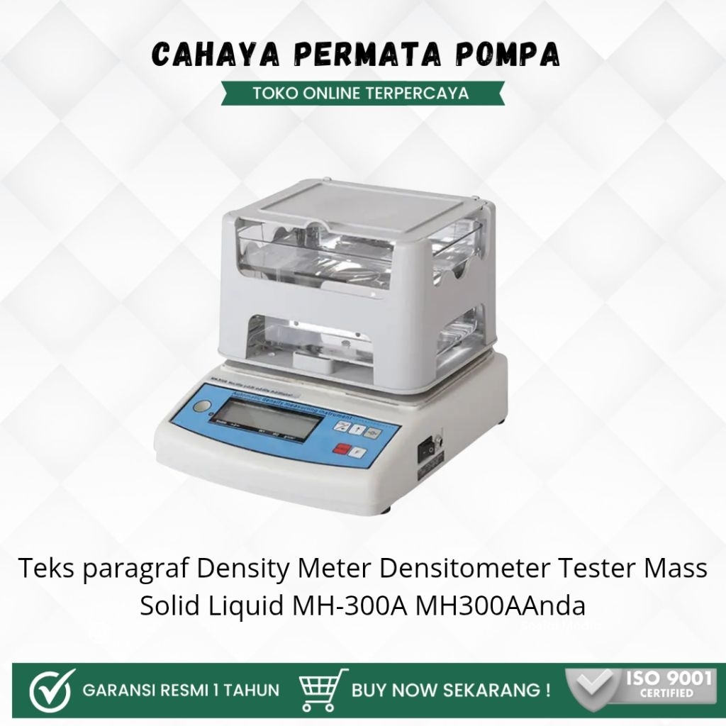 Jual Density Meter Densitometer Tester Mass Solid Liquid MH-300A MH300A ...