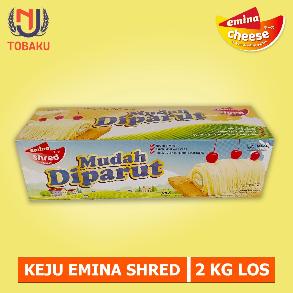 Jual Keju Emina Shred 2kg | Keju Cheddar Emina Shred Cheese 2 kg ...