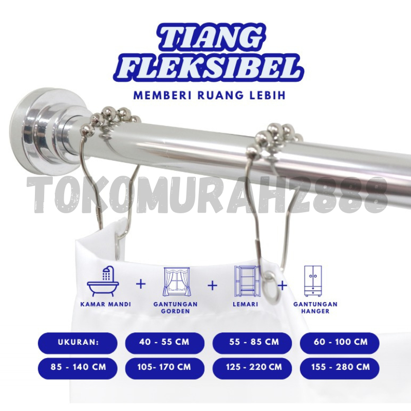 Jual Tiang Fleksibel / Tiang Pintu / Tiang Gorden / Tiang Jemuran ...