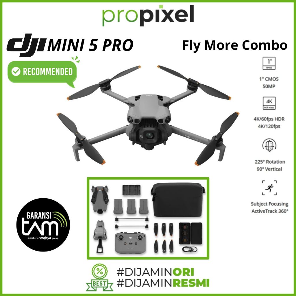 Jual DJI Mini 5 Pro Fly More Combo with RC-N3 Drone Camera DJI Mavic ...