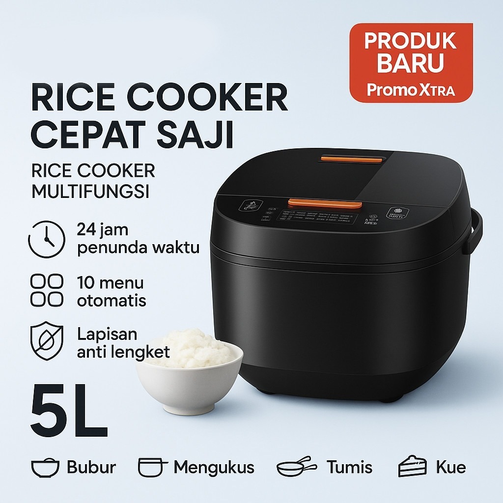 Jual Rice Cooker Pintar 5L Kapasitas Besar Memasak Cepat Cerdas, Alat ...
