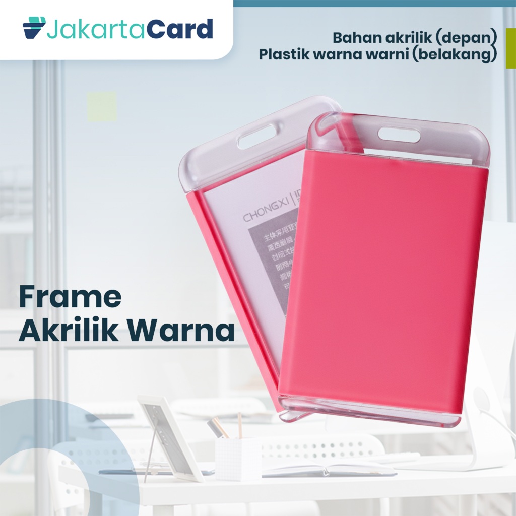 Jual id card holder AKRILIK warna tempat idcard wadah kartu akrilik ...