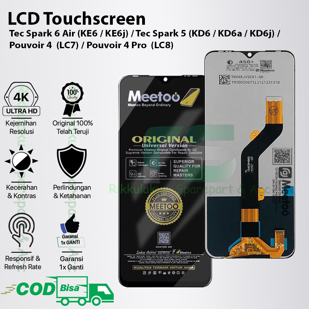Jual LCD Touchscreen Tecno Spark 5 Air (KD6) / Spark 6 Air (KE6 ...