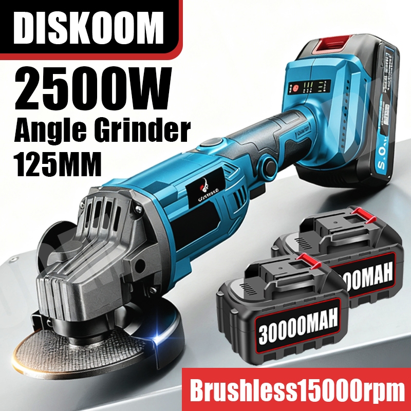 Jual DISKOOM 2500W Mesin Gerinda Tangan Listrik Cordless Brushless ...