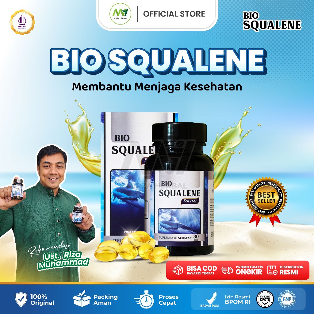 Jual Bio Squalene Softgel Minyak Hati Ikan Hiu Membantu Menjaga ...