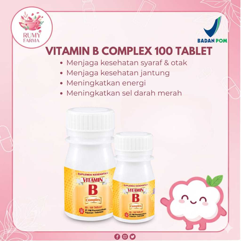 Jual VITAMIN B COMPLEX PIM UNTUK KEBUTUHAN VITAMIN B (100 Tablet ...
