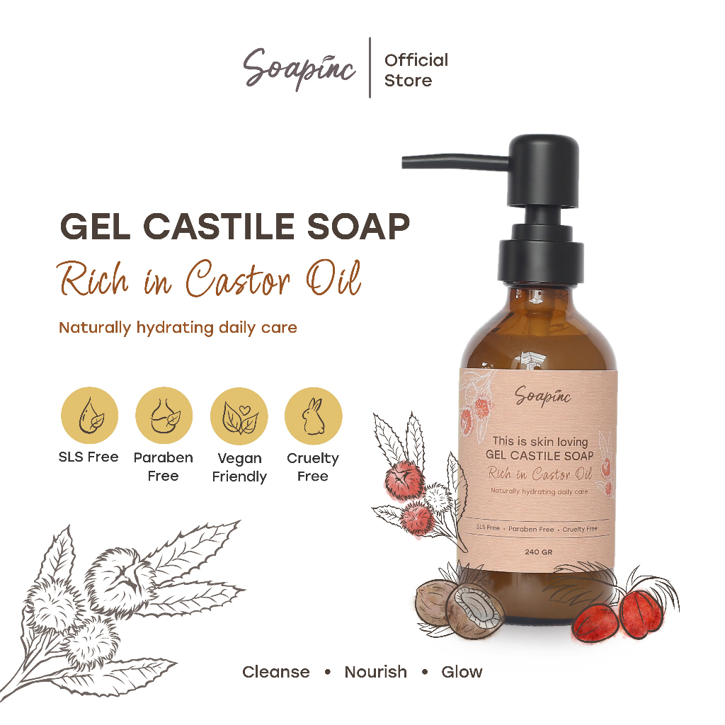 Jual [Soapinc] Hydrating Castile Soap 240 ml Made With Natural ...