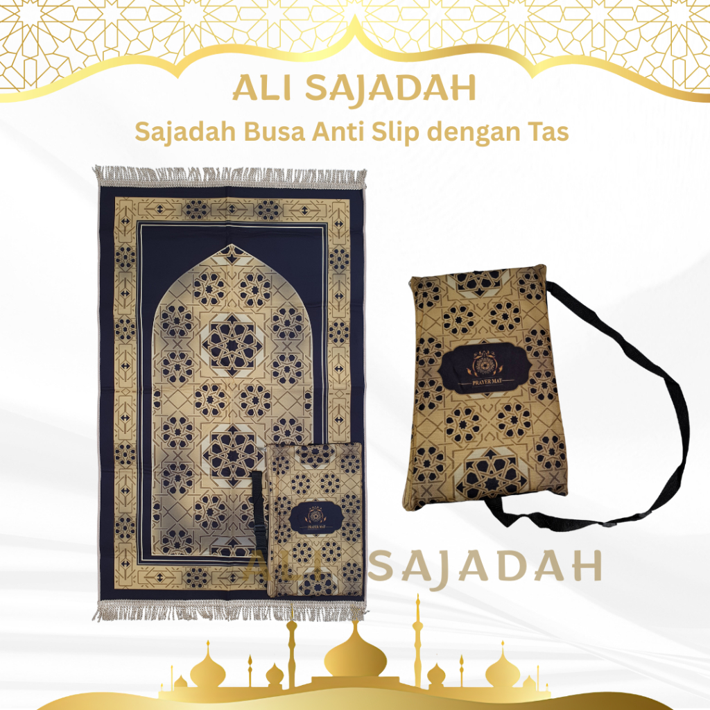 Jual Sajadah Busa Anti Slip Dengan Tas Arbain Ukuran Besar 70x110cm ...