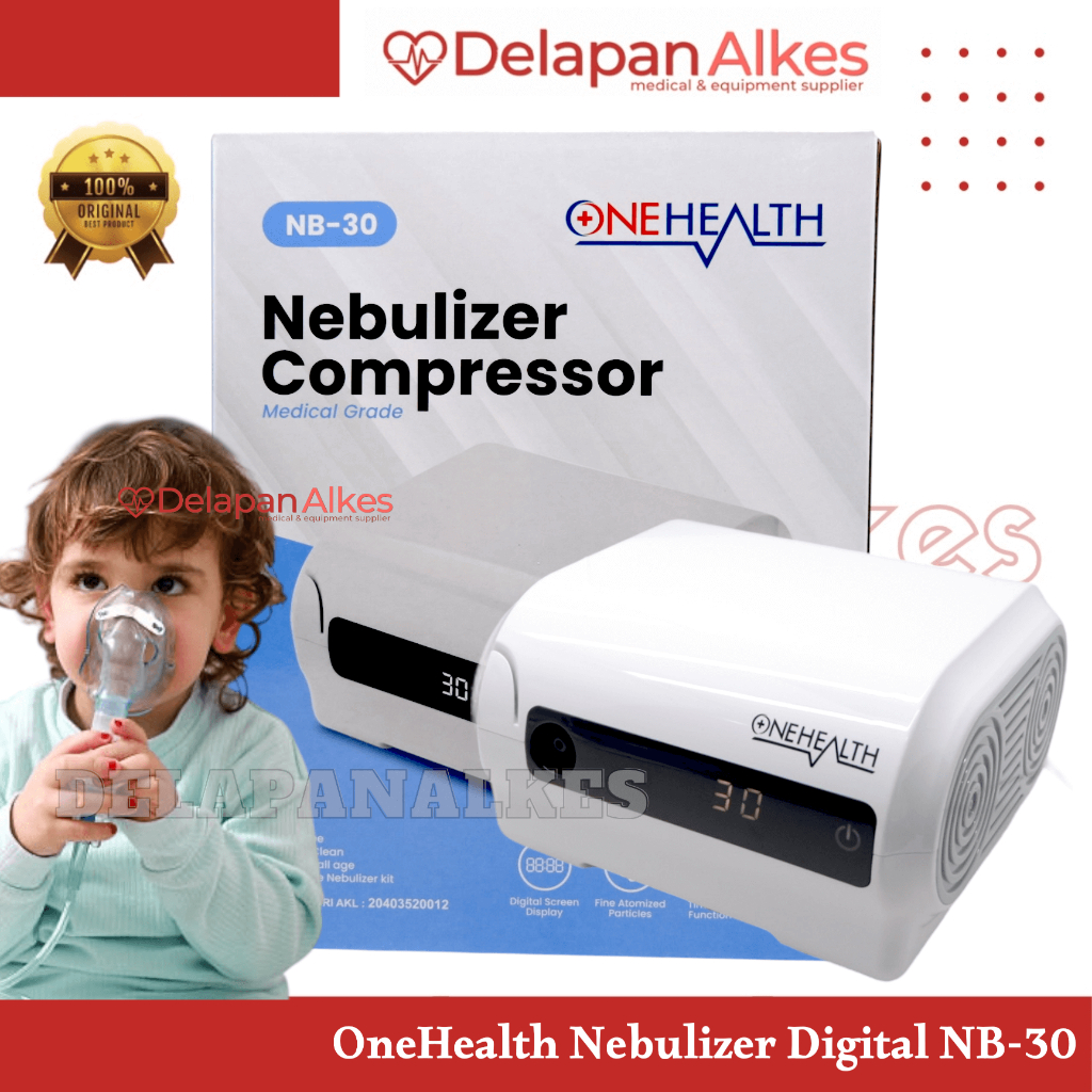Jual OneHealth Nebulizer Compressor Digital NB-30 Alat Uap Bantu ...