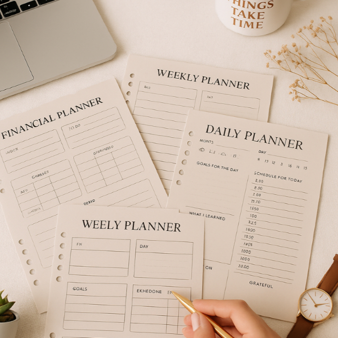 Jual Kertas Binder - Planner A5 - Loose Leaf Planner - Kas Harian ...
