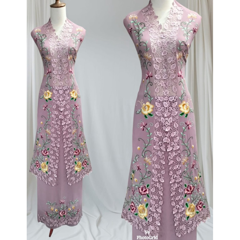 Jual setelan kebaya bordir Kerancang suji khas Bukittinggi set rok ...
