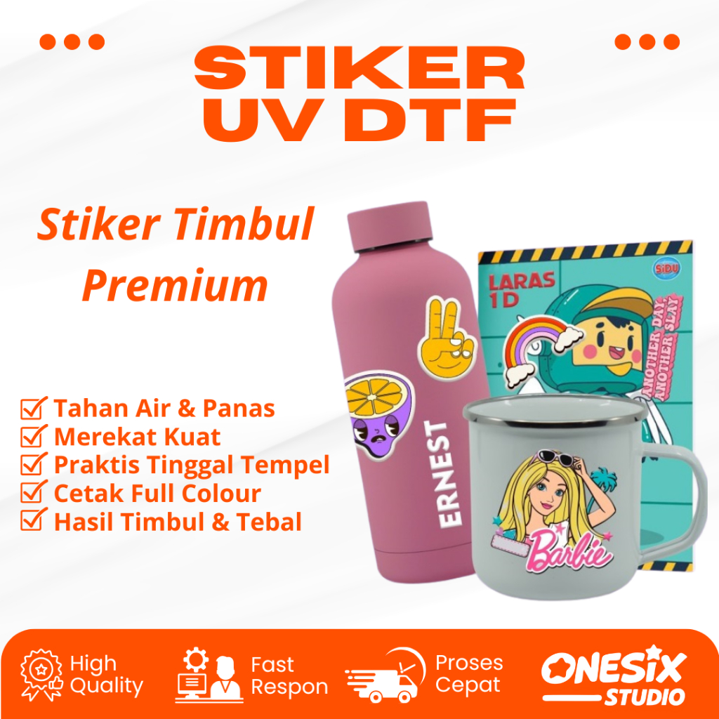 Jual STICKER UV DTF | Stiker Timbul | Cetak Stiker UV DTF | Shopee ...
