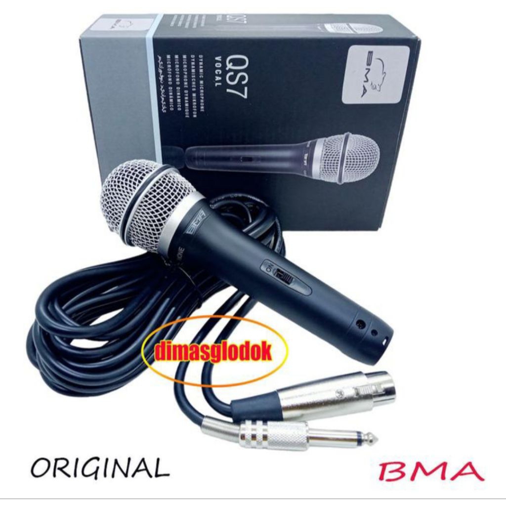 Jual Mic Microphone BMA QS7 Mikropon Kabel QS 7 Dynamic Mikrofon ...