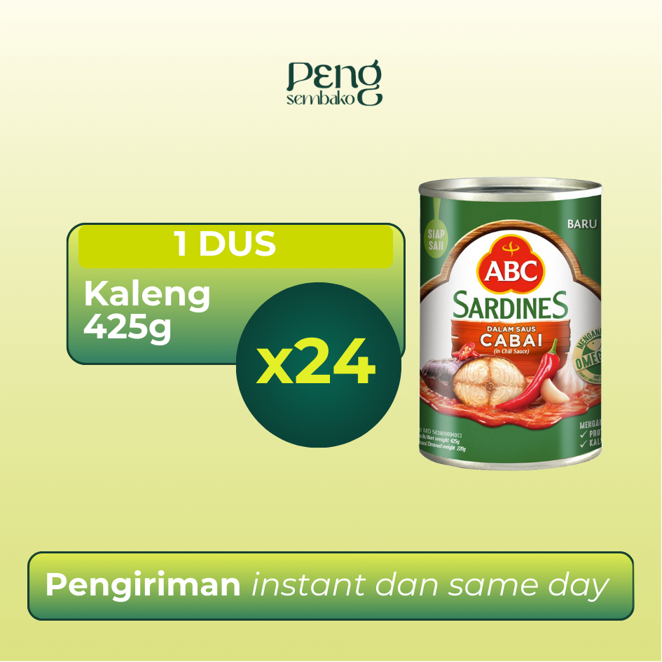 Jual ABC Sarden Kaleng Saus Cabai Kaleng Besar Dus (425g x 24kaleng ...