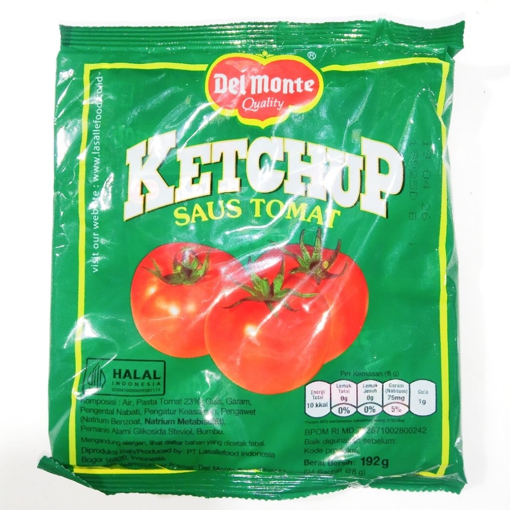 Jual Delmonte Saus Tomat Sachet isi 24 pcs 192gr | Shopee Indonesia