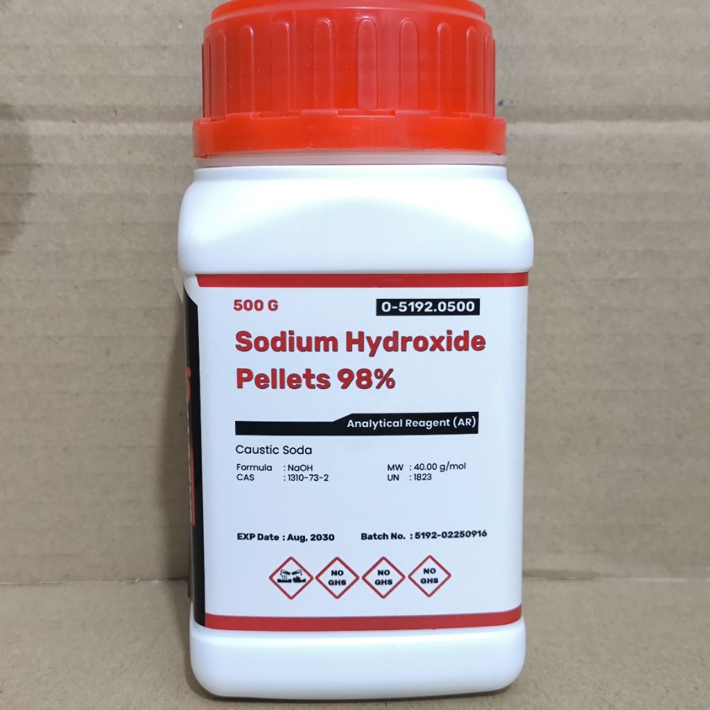 Jual NaOH 500gr / Sodium hidroksid Pellet 500gr for analysis | Shopee ...