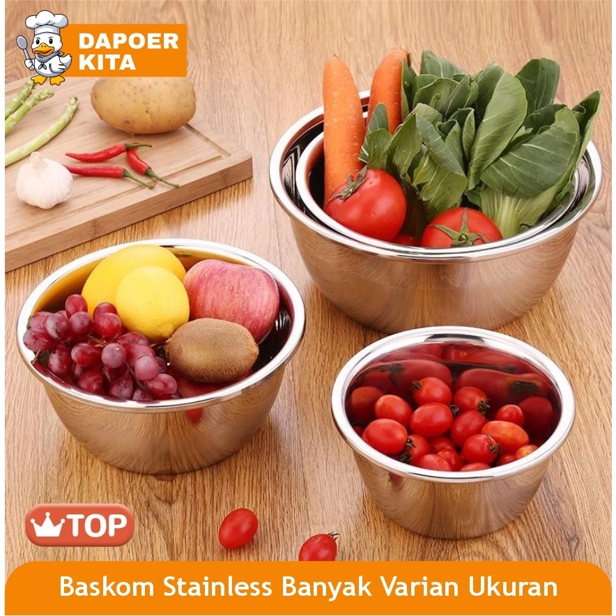 Jual Baskom Buah Baskom Sayur Baskom Stainless Steel Baskom Tempat ...