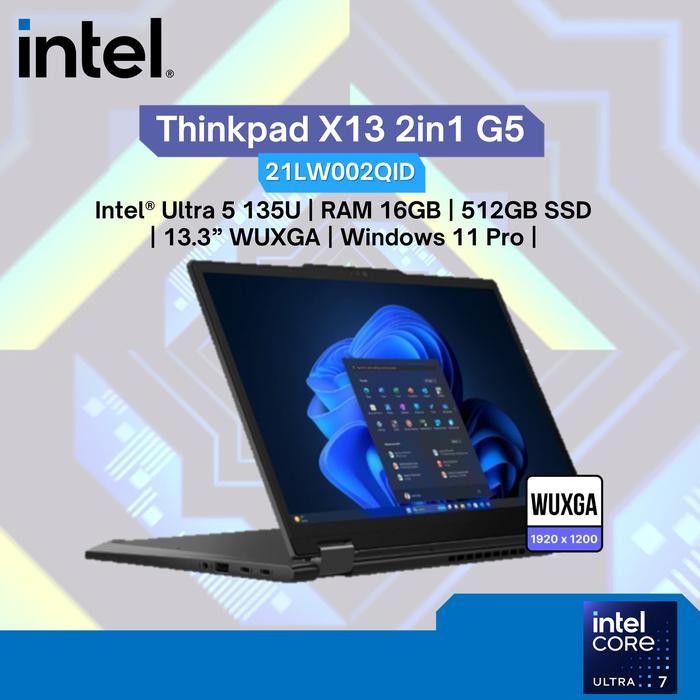 Jual LENOVO THINKPAD X13 2IN1 G5 TOUCH ULTRA 5 135U 16GB 512GB W11PRO ...