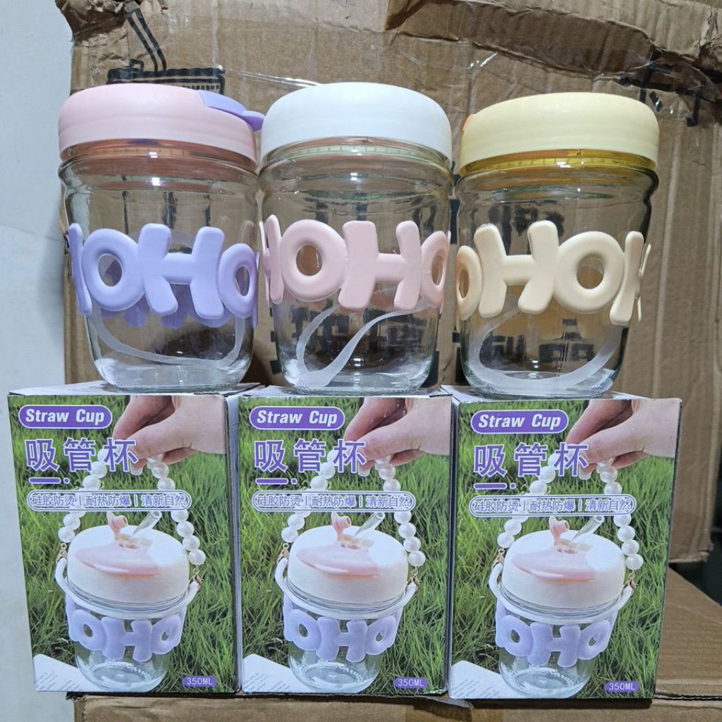 Jual 10 PCS GELAS HOHO SEDOTAN 350ML KEMAS BOX PABRIK | Shopee Indonesia