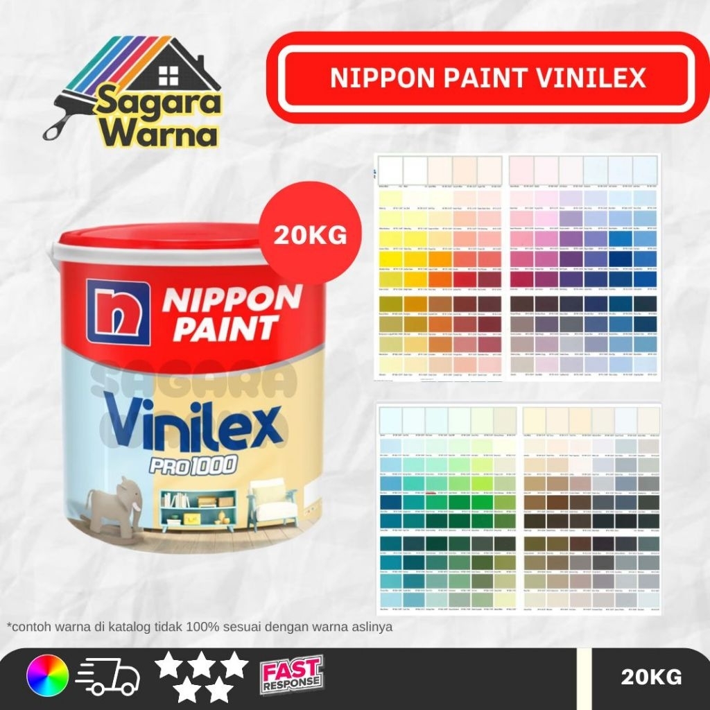 Jual Nippon Vinilex Pro 1000 / Cat Interior / Cat Tembok [ 20KG ...