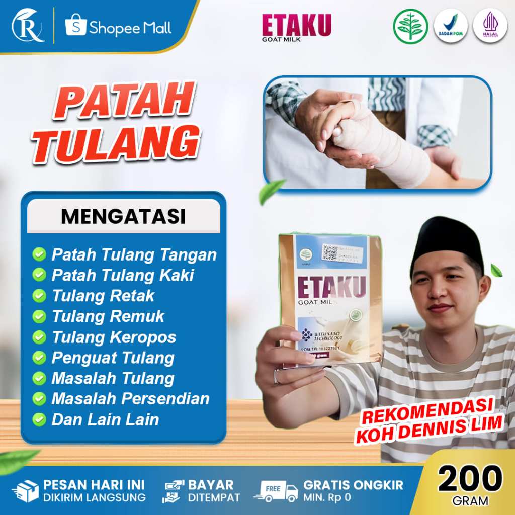 Jual ETAKU Susu Penguat Tulang dan Sendi Obat Patah Tulang Tangan ...