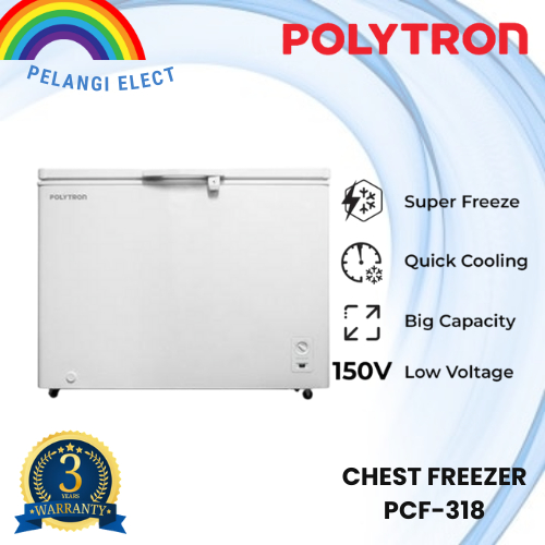Jual POLYTRON Chest Freezer PCF-318 Quick Cooling Low Watt 300 Liter ...