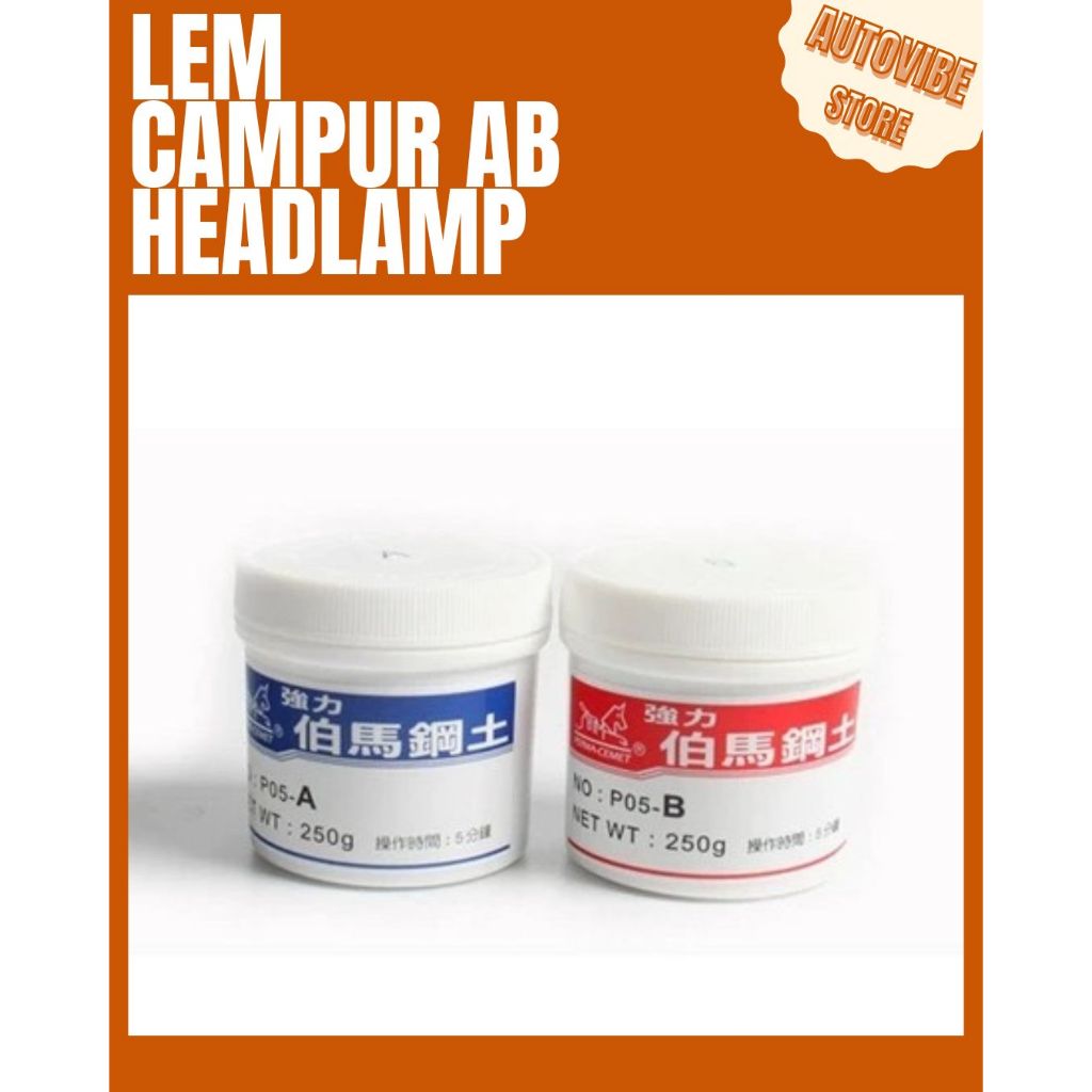 Jual LEM CAMPUR AB | Lem Untuk Retrofits Headlamp | Shopee Indonesia