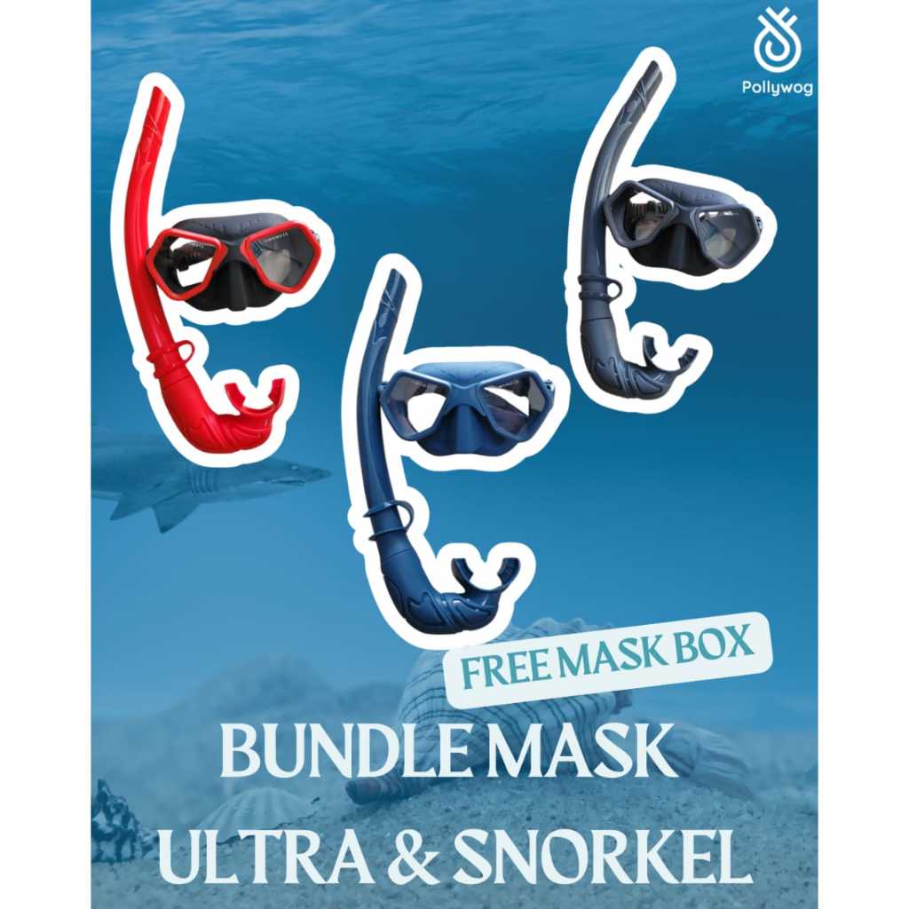Jual PAKET MASK ULTRA LOW VOLUME FREEDIVE + SNORKEL FREE MASK BOX ...