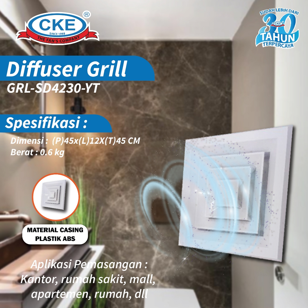 Jual Supply Air Diffuser (SAD) 30cm x 30 cm Grill AC Ducting Plafon ...