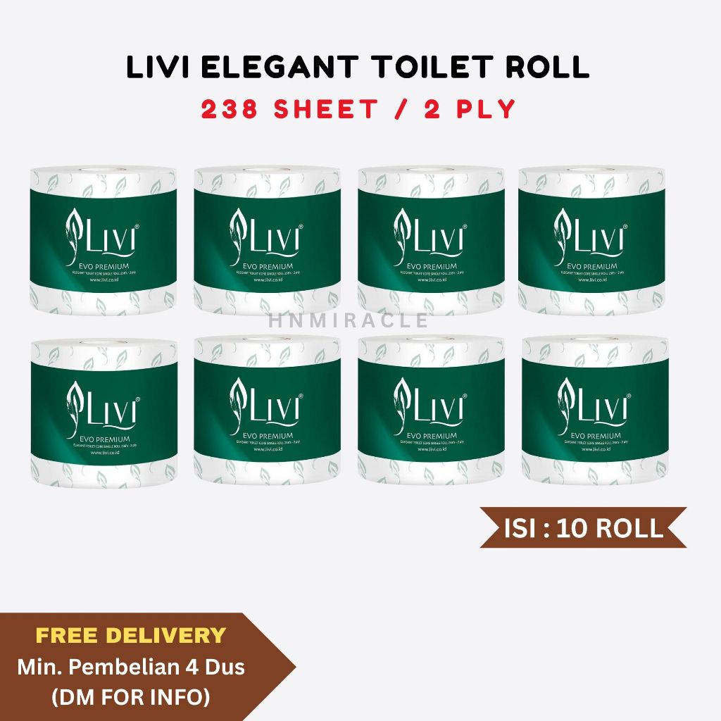 Jual [10 ROLL] TISSUE TOILET LIVI EVO ELEGANT | TISU ROLL TOILET LIVI ...