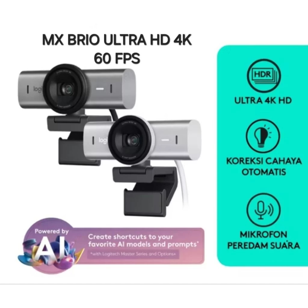 Jual Logitech MX Brio Webcam Streaming UHD 4K 1080p 60FPS Noise ...