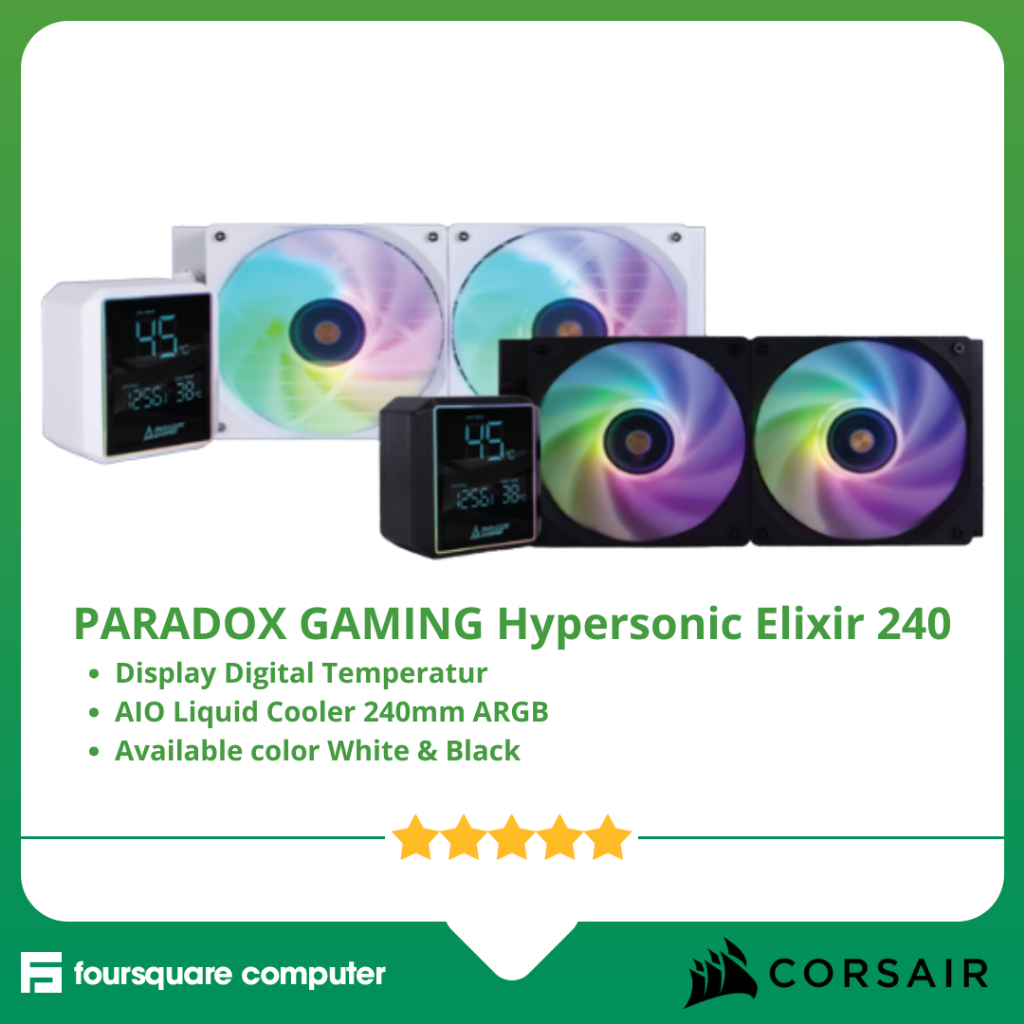 Jual Paradox Gaming Hypersonic Elixir 240 ARGB AIO CPU Cooler 240mm ...
