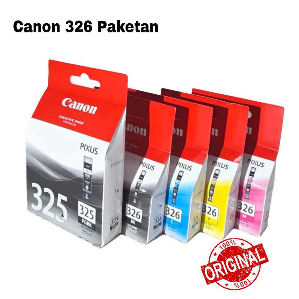 Jual Tinta catridge canon PIXUS 325 PGBK dan 326 color original ...