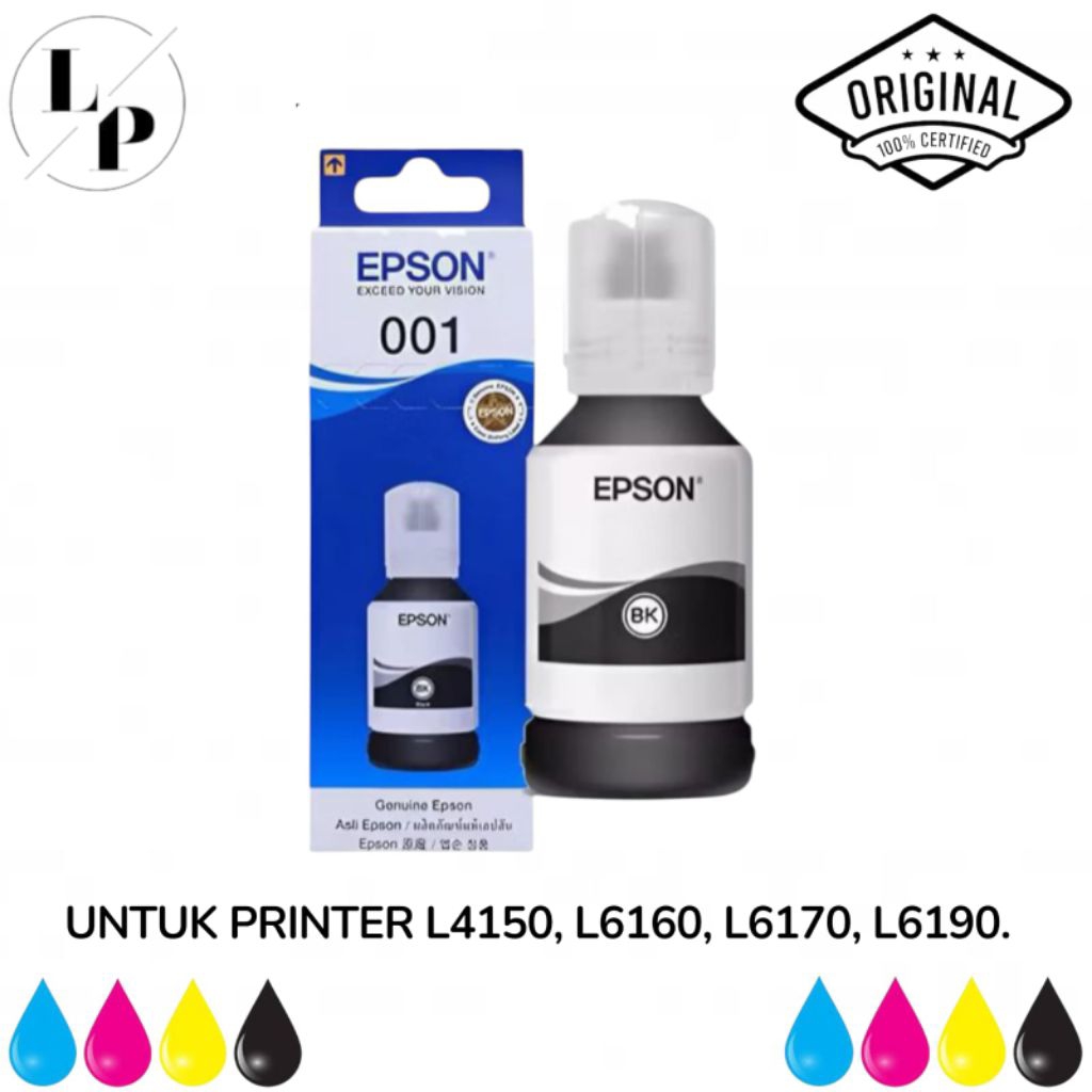 Jual TINTA EPSON 001 BLACK ORIGINAL UNTUK PRINTER EPSON L4150 / L4160 ...