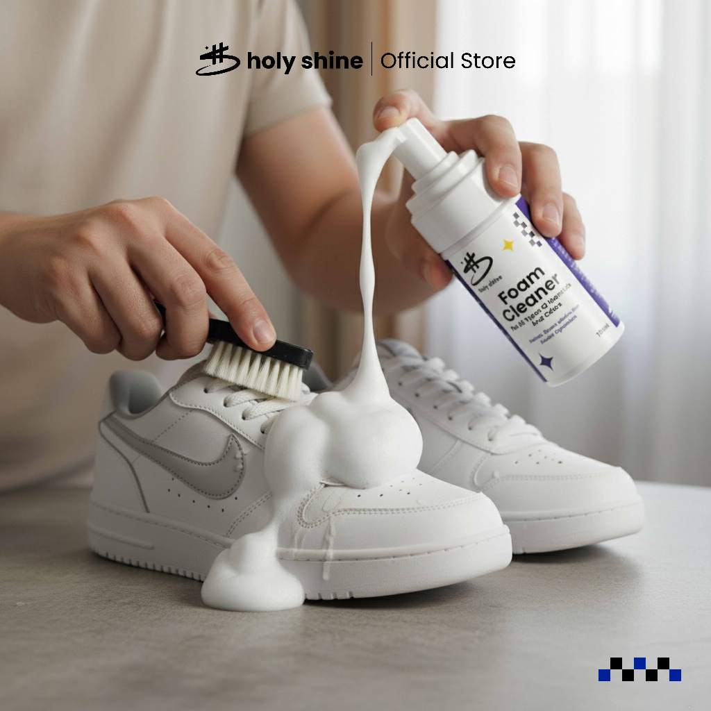 Jual Holy Shine Foam Cleaner / Pembersih Sepatu/Tas/Topi Tanpa Air ...