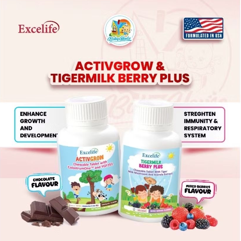 Jual Excelife Tigermilk Berry Plus dan Activ Grow | Atasi Bapil dan ...