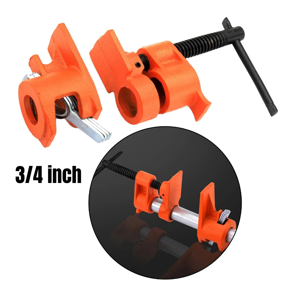 Jual Pipe clamp 3/4 inch klem press papan kayu bar clamp penjepit kayu ...