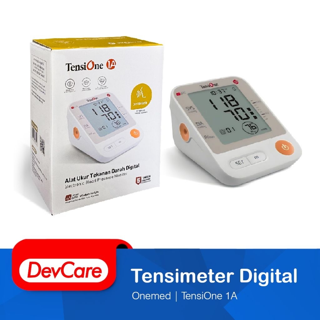 Jual Alat Cek Tensi Tekanan Darah Otomatis ONEMED Tensimeter Digital ...