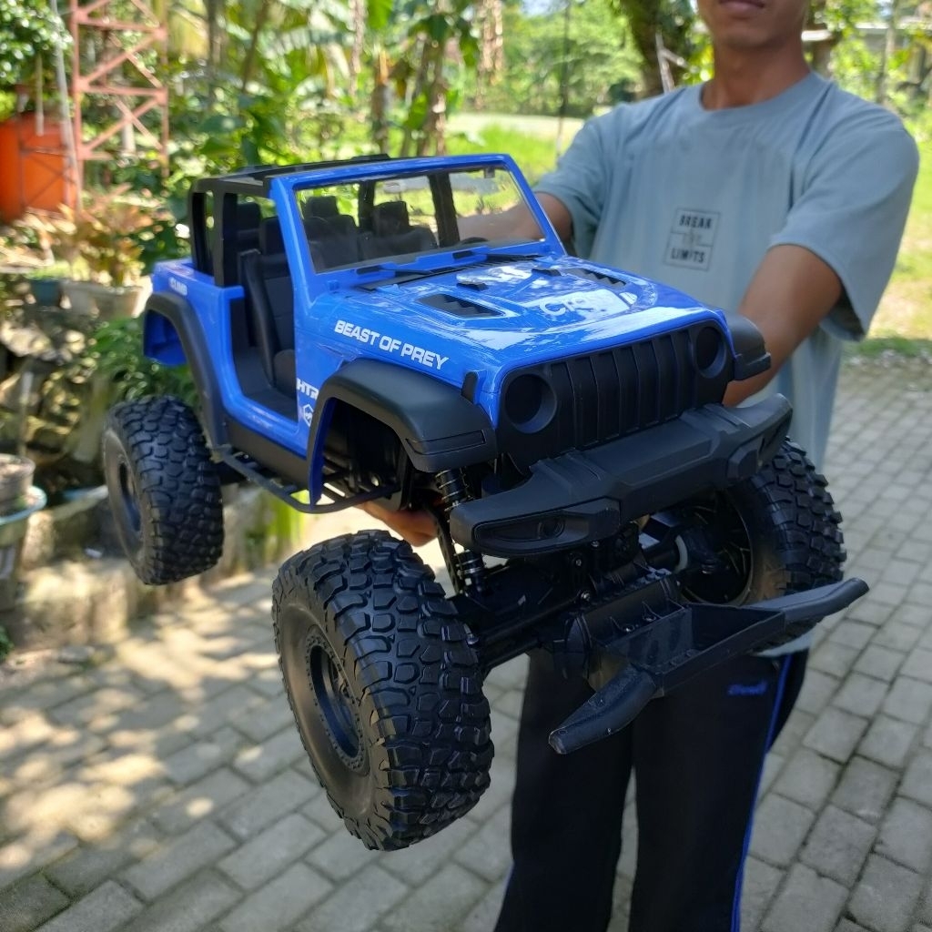 Jual Mobil RC Offroad Jeep Rubicon Skala 1:8 Super Jumbo 4x4 Remote ...