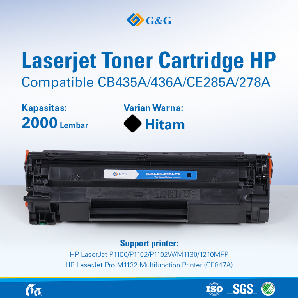 Jual G&G Laserjet Toner Cartridge HP Compatible CB435A, 436A, CE285A ...