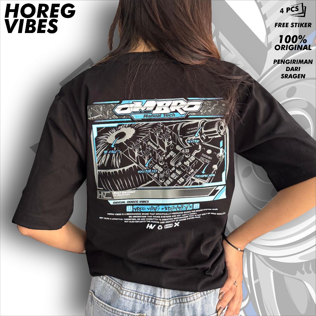 Jual Kaos sound system motif Ombro V2 bahan cotton combed 24s original ...