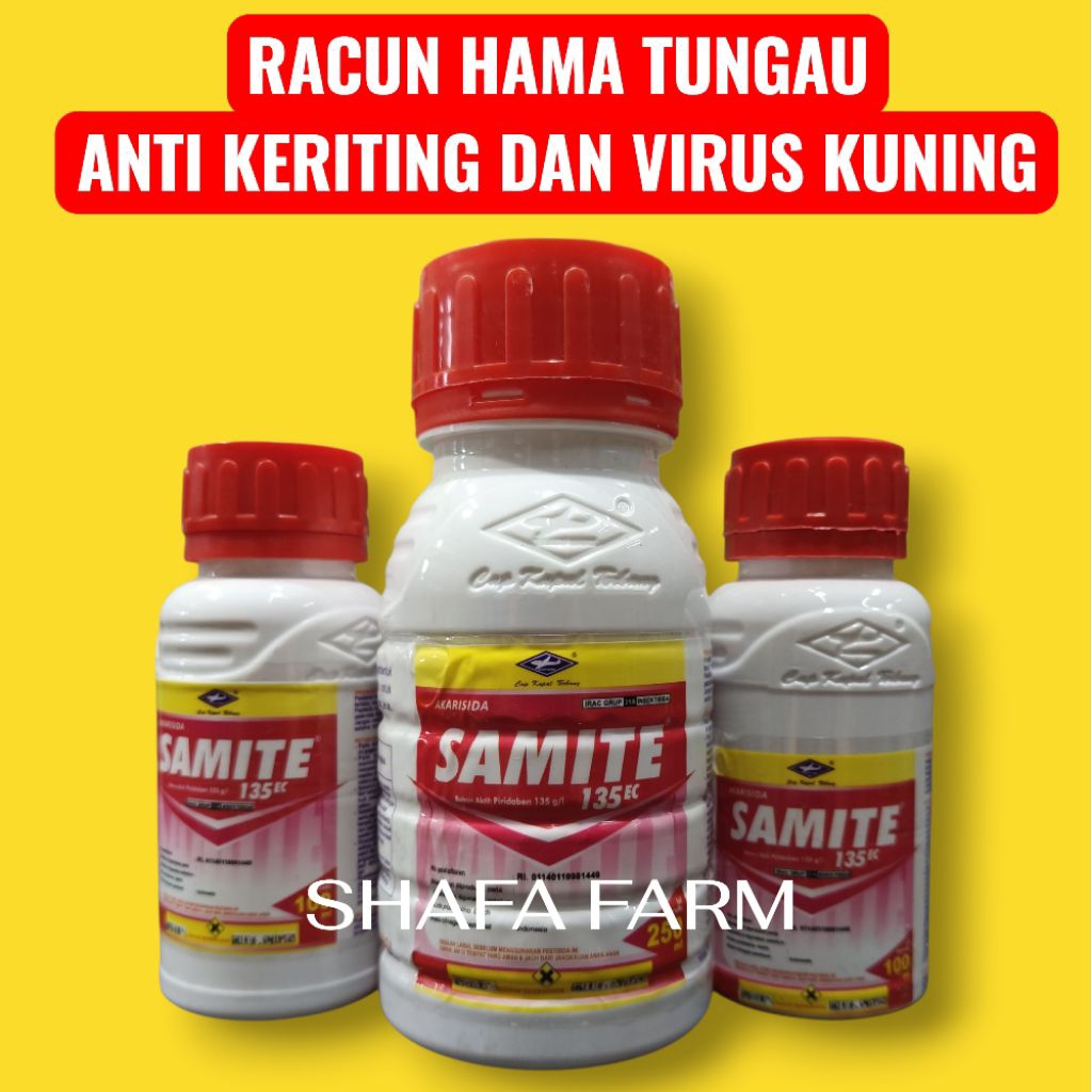 Jual SAMITE 135EC - AKARISIDA ANTI TUNGAU PENYEBAB DAUN KERITING DAN ...
