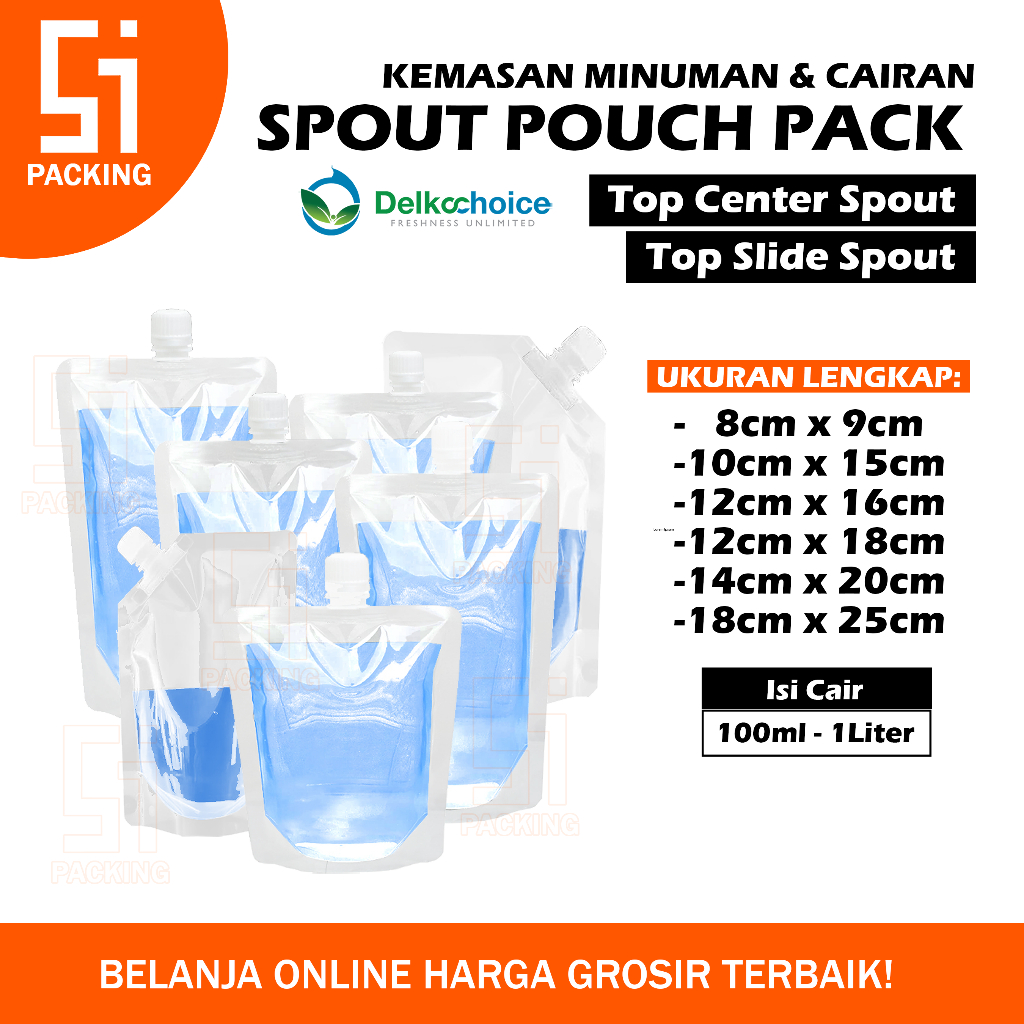Jual Standing Pouch Spout Pack Plastik Kemasan Minuman Cair Cairan ...