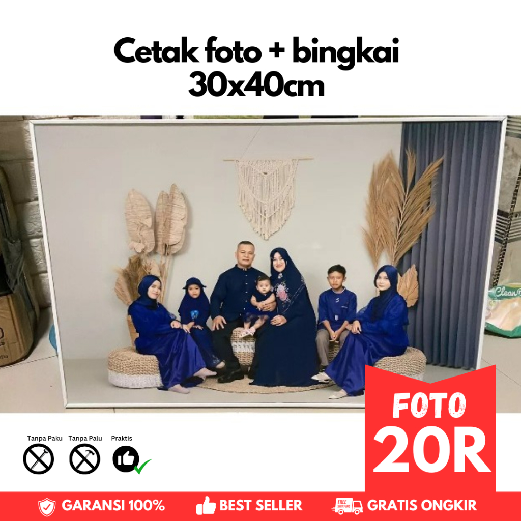 Jual Paket Cetak Foto + Bingkai Gede 20r Frame 40x60 Frame Block Jumbo Figura Jernih Wedding ...