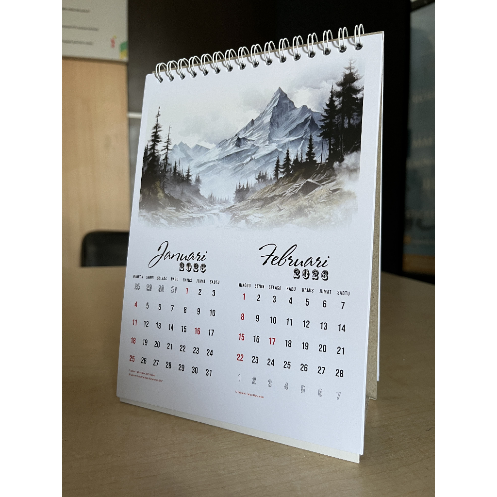 Jual Custom Kalender Meja 2026 | Kalender 2026 Duduk Custom 7 lembar 1 ...