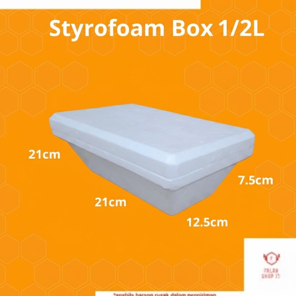 Jual Styrofoam box 1/2 Liter Tanpa Lapisan Mika / CoolerBox / Frozen ...
