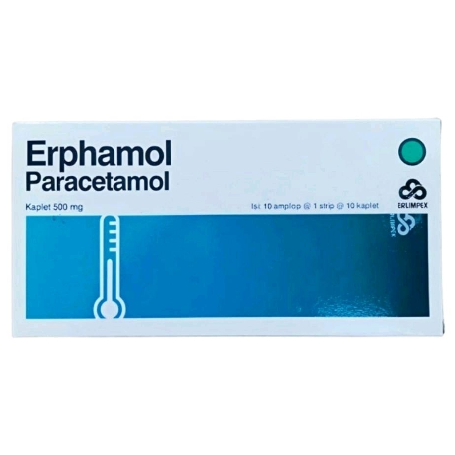 Jual ERPHAMOL - Paracetamol Kaplet 500mg (100's /Dus) | Pamol 500mg ...