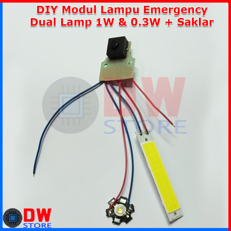 Jual DIY Modul Lampu LED Emergency Senter Dual Double 1W 0.3W Panel ...