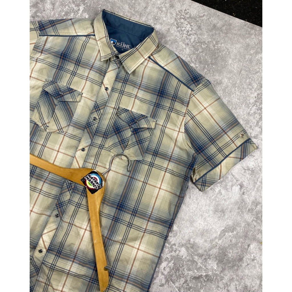 Jual KUHL outdoor snap button short shirt pria | Shopee Indonesia